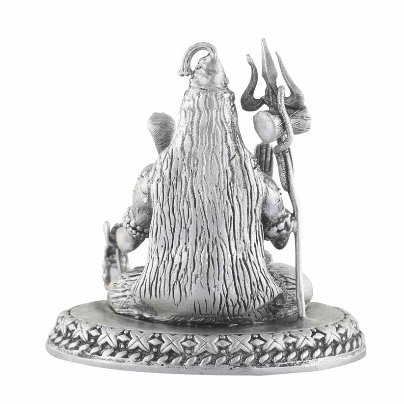 Lord Shiva God Idol Silver 925 Statue ~ CaratCafe