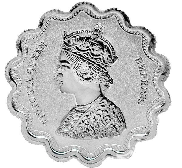 Buy Pure Silver Coin 999 Queen Rani Embossed ~ CaratCafe