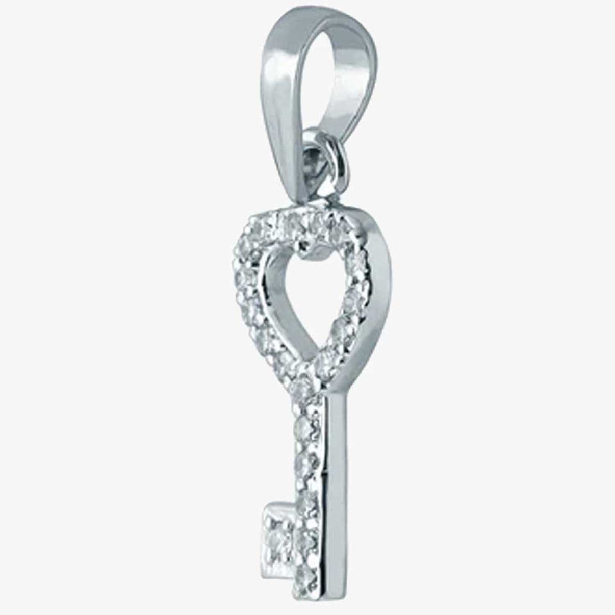 Silver Key Pendant. Embellished With Swarovski Zirconia ~caratcafe ...